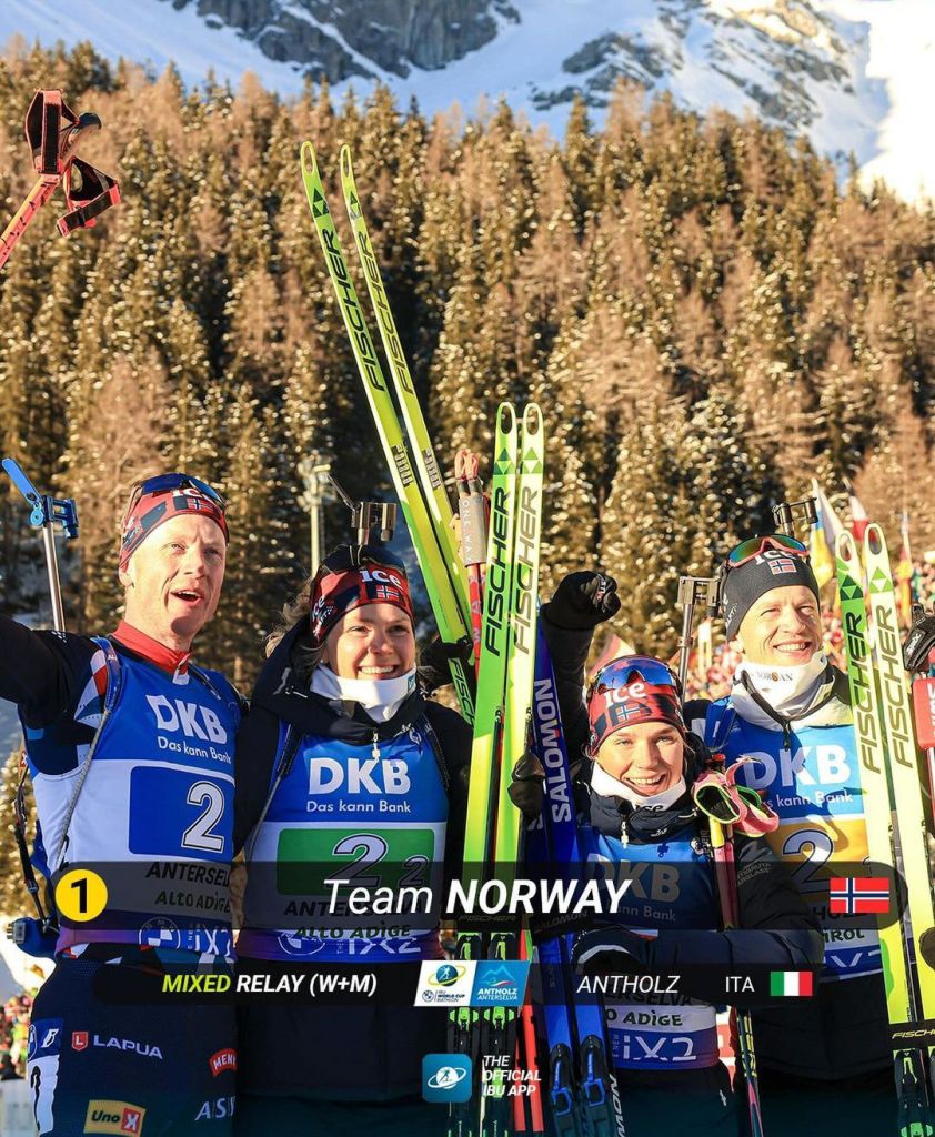 IBU Biathlon World Cup (Antholz-Antherselva): Norway wins Mixed Relay ...
